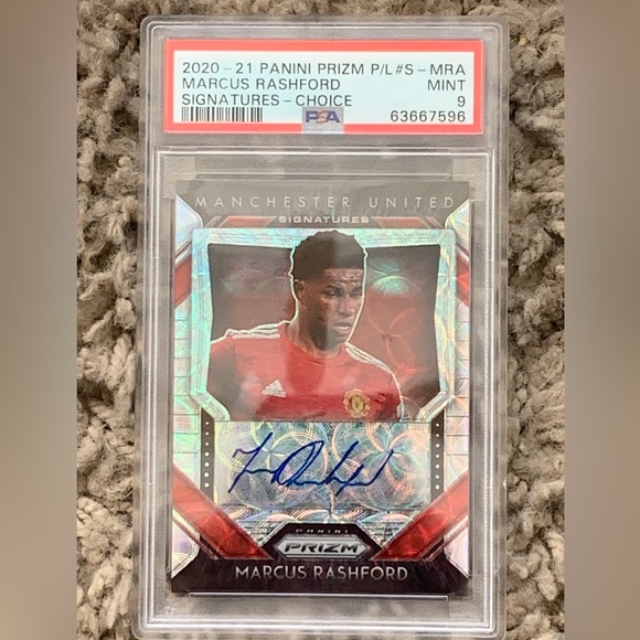 Panini | Other | 220 Prizm Marcus Rashford Signatures Choicesmra Psa 9 ...